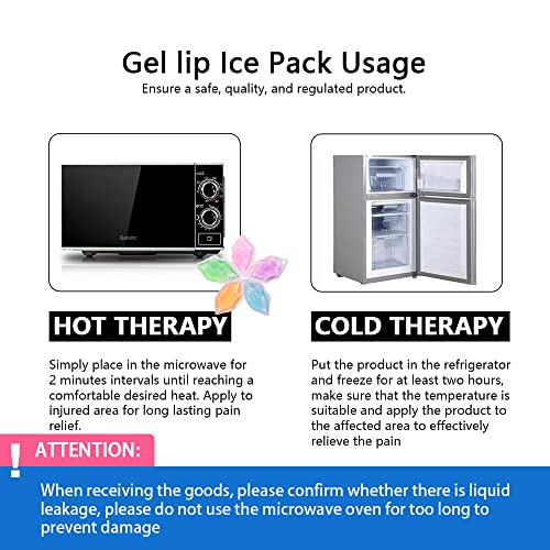 Lip Ice Pack, Mini Small Gel Ice Pack for Lip Filler After Care,Lip Shape Ice Bag for Cosmetic, Lip Cold Pack Minimize Swelling Bruising,5 Count (Heart) (Star) (Star) (Shiny)