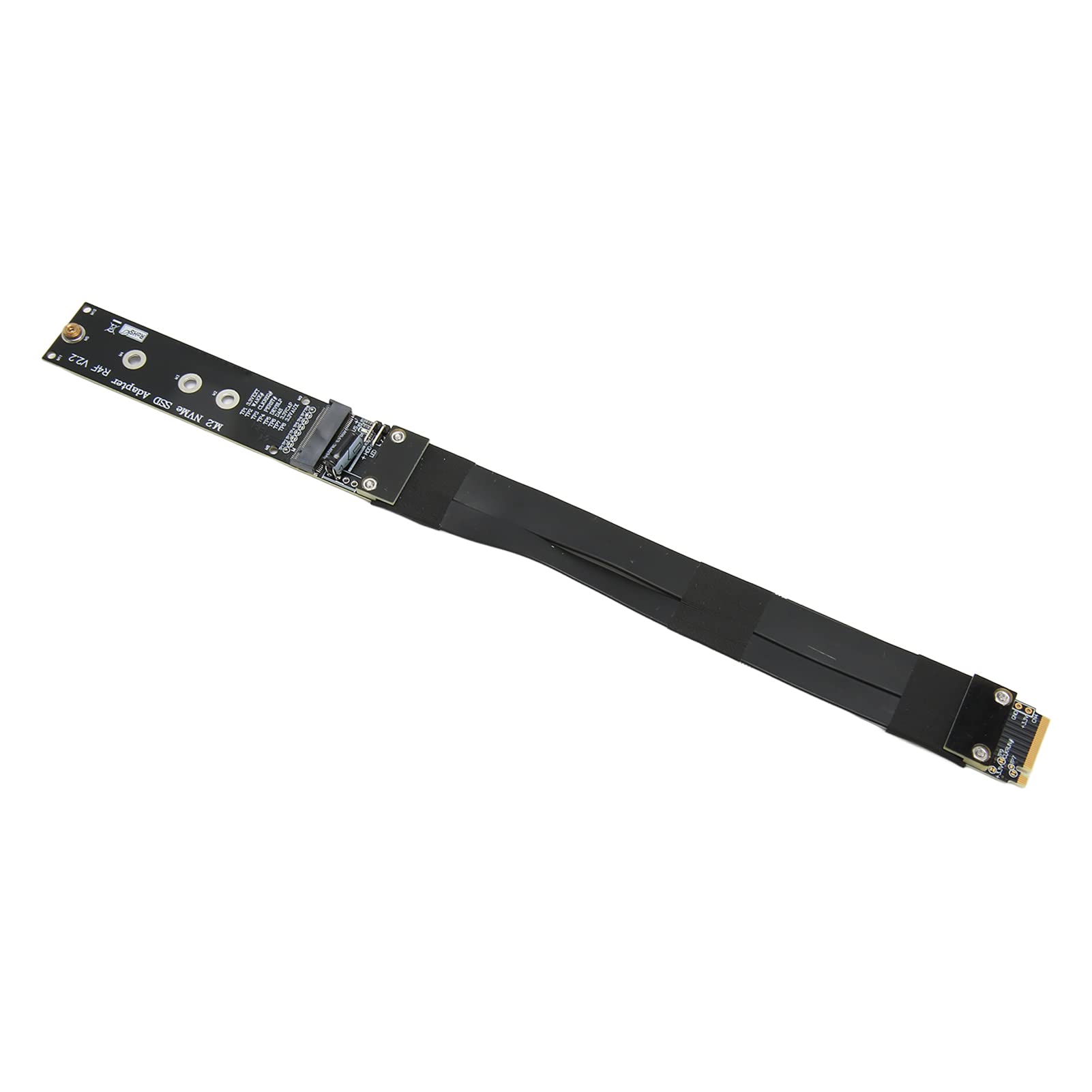 Rosvola M.2 NVMe SSD Extension Cable, SSD Extension Cable Small Compact Durable Portable PCB Material Easy Installation 32Gbps Transfer for Office (15cm)
