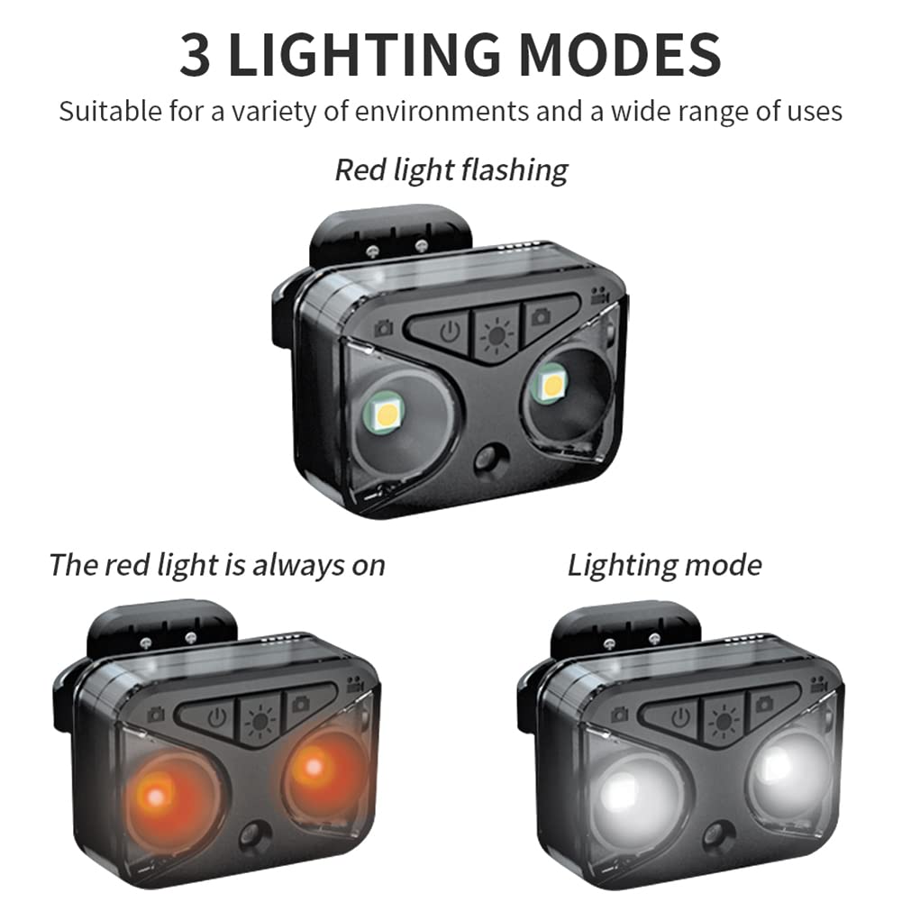 KVSERT Bicycle Rearview Camcorder Camera Waterproof Action Video Camera LED HD720P for Motorcycle Helmet Cameras
