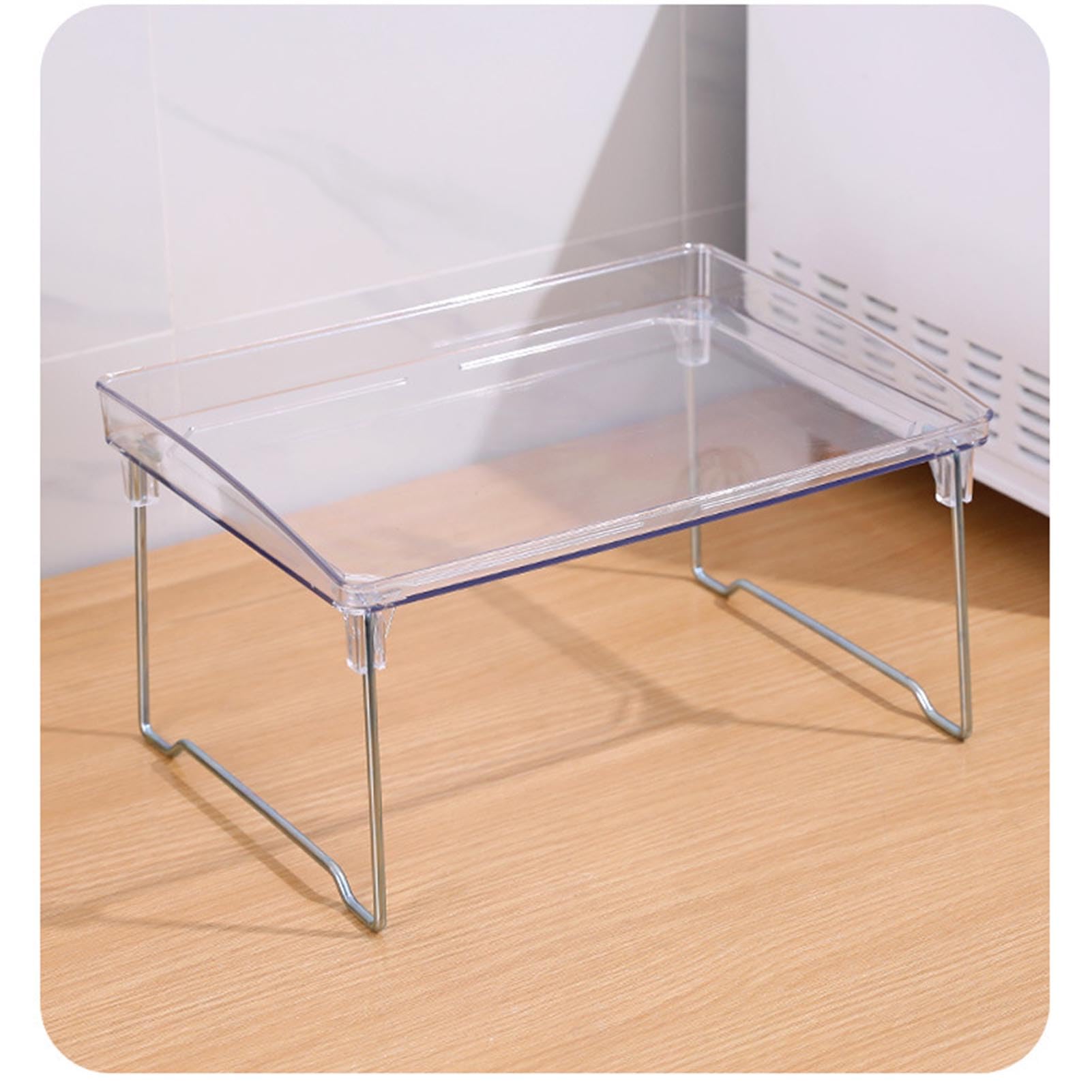 NYSUZHOUJI Desktop Storage Rack Foldable Desktop Shelf Organizer Large Space Stackable Space Saving for Kitchen Bathroom Bedroom