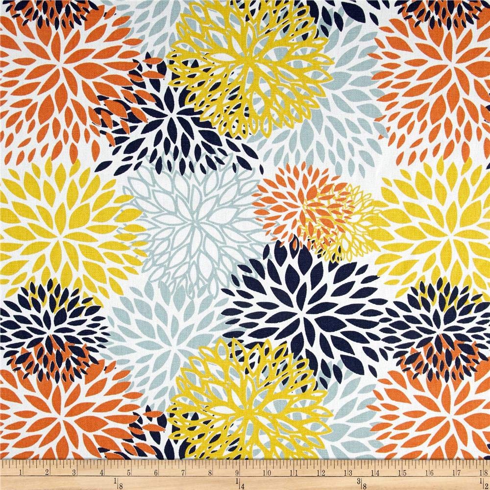 Premier Prints Blooms Cotton Duck Maya, Fabric by the Yard
