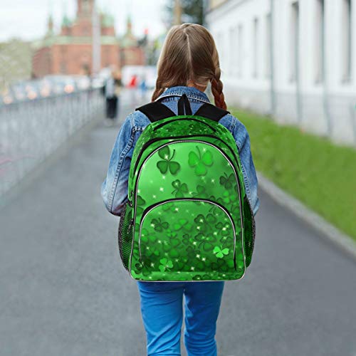 OREZI Waterproof Schoolbag for Girls Boys,Saint Patrick Day Laptop Backpack with USB Charging Port,College Bookbag for Women Men