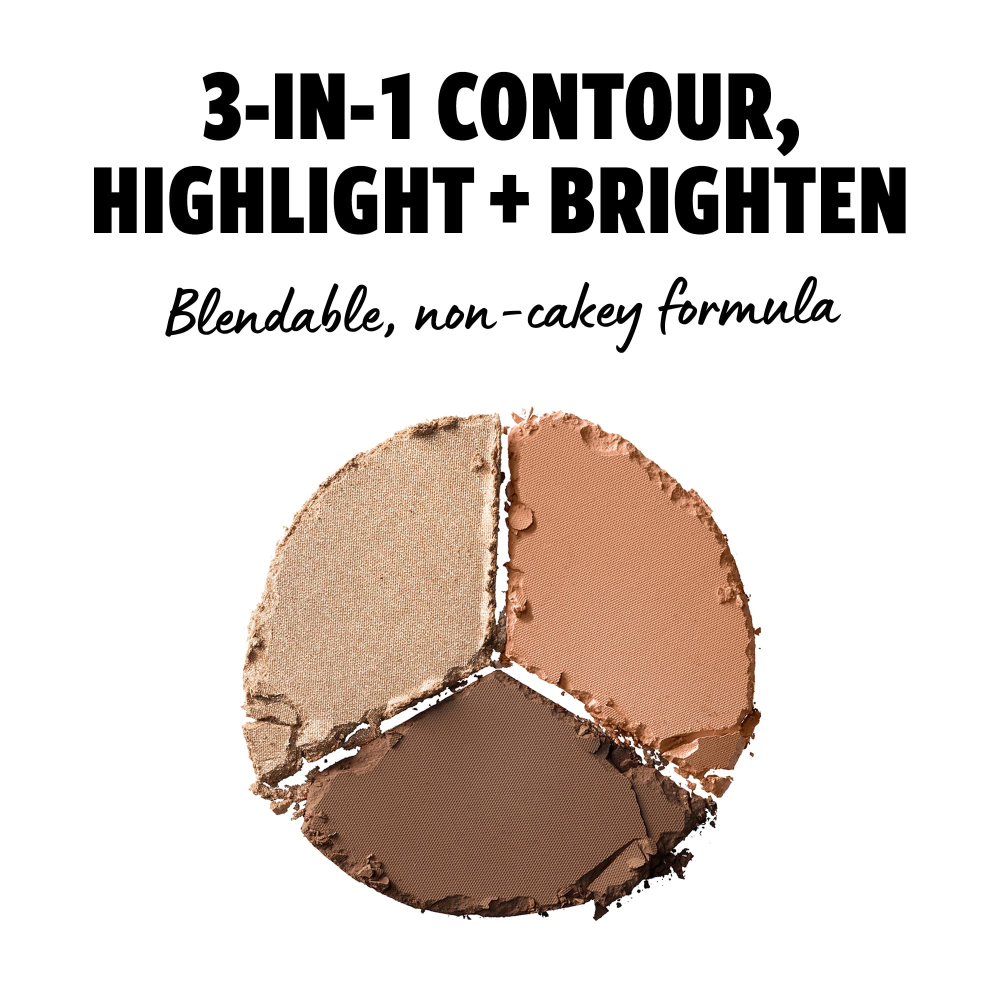 NYX PROFESSIONAL MAKEUP 3 Steps to Sculpt, Face Sculpting Contour Palette - Deep (Pack of 2)