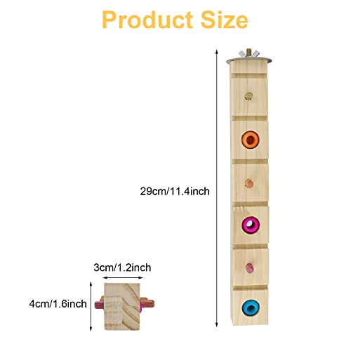 Parrot Bird Wood Perch Platform Corner Stand Shelf for Birds Budgie Parakeet Cockatiel Conure Cockatoo Macaw(F)