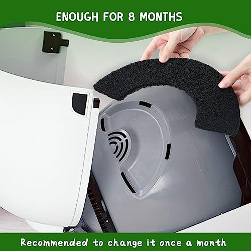 QUEARN 8 Pack Carbon Filters Compatible with Litter-Robot 4, Cat Litter Box Filters Replacement to Absorb Odors Control Damp from Pets and Keep Home Fresh