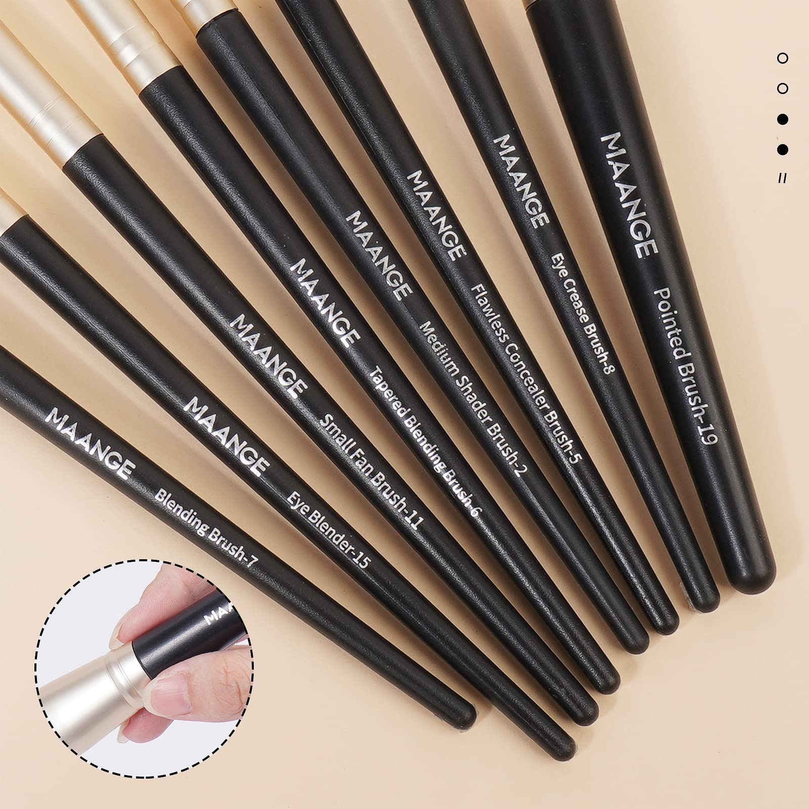 MAANGE Makeup Brushes 20 Pcs,Professional Makeup Brush Set Premium Synthetic Foundation Kabuki Make up Brushes Eye Travel Make up Brush Set
