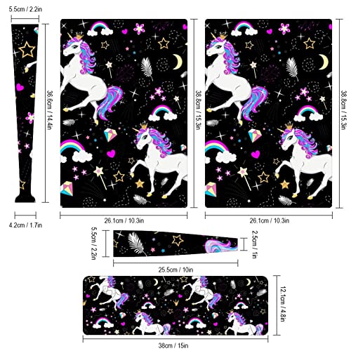 Little Princess Unicorn Full Protective Skin Cover Design Wrap Decal Sticker Compatible with PS5 Digital Edition Console and Controller