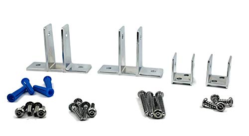Panel Pack-2 Two Ear Bracket & 2 U Brackets Die Cast Zamac for 7/8 in. Thick Panels w/Fasteners