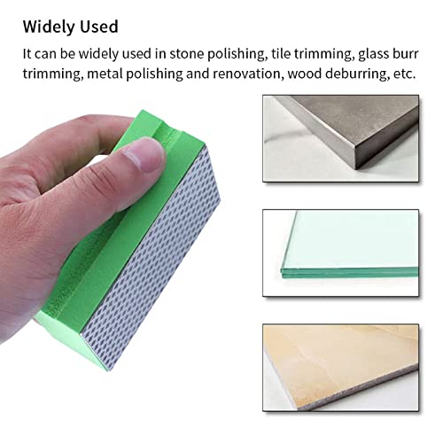 Kakalote Diamond Hand Polishing Pad Diamond Sanding Pads Marble Tile Polishing Pad for Stone Ceramic Tile Glass Grinding Trimming 4Pcs/Set Grit 60# 100# 200# 400#(3.74x2.36x1.22inch)