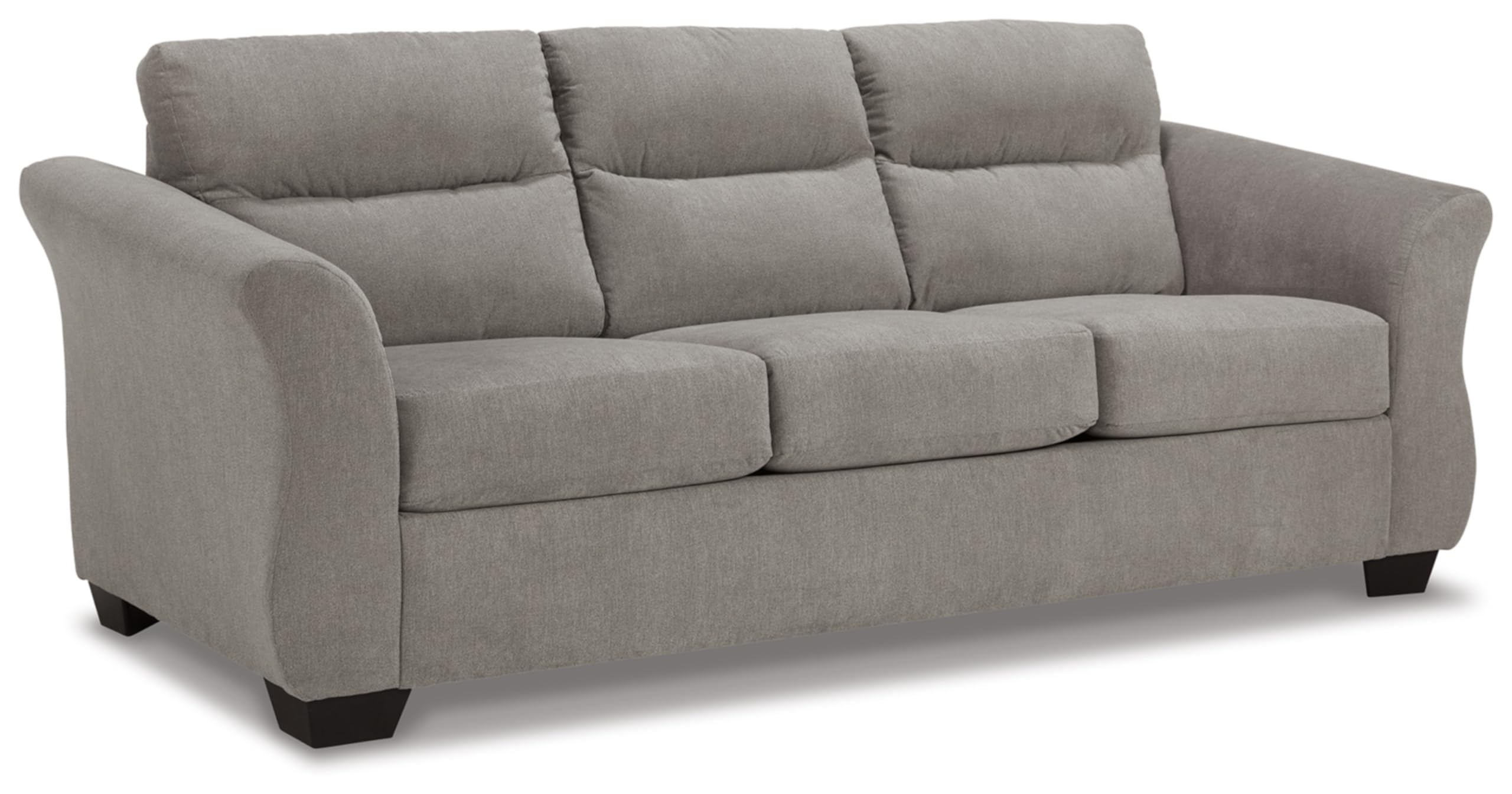 Signature Design by Ashley Miravel Casual 2-in-1 Sofa Sleeper with Folding Gel Memory Foam Mattress, Queen, Gray