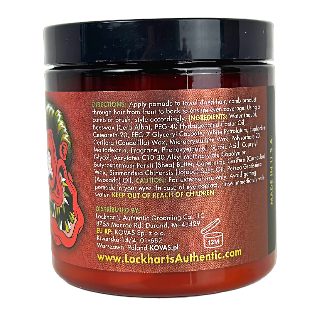 Lockhart's Unorthodox Water-Based Goon Grease Firm Hold Hair Pomade, High Shine (8 Ounce)