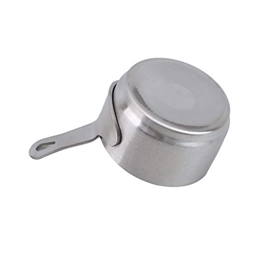 Journey Studio Sauce Pot Seasoning Soy Sauce Dishes Stackable Ramekins Pot with Grip Handle,Sliver 50ML,2.17 inch
