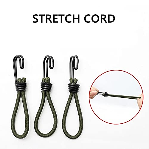 LMMDDP 4Pcs Outdoor Elastic Tent Bungee Rope Camping Canopy Luggage Stretch Buckle Ground Nail Strap