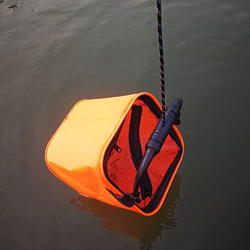 LMMDDP Foldable EVA Water Bucket with Rope Belt Outdoor Collapsible Bag Carp Fishing Bait Buckets Tackle Tools Accessories 1Pcs
