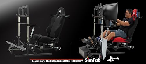 OpenWheeler GEN3 Racing Wheel Simulator Stand Cockpit Black on Black | Fits All Logitech G923 | G29 | G920 | Thrustmaster | Fanatec Wheels | Compatible with Xbox One, PS4, PC Platforms