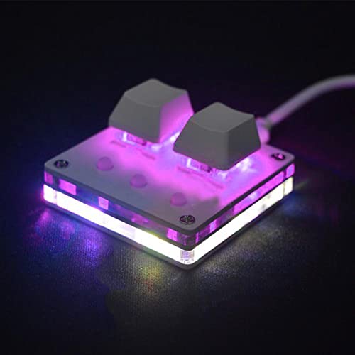 MAKIVI 2 Key OSU Mini Keyboard Gaming Keyboard Programming Macro Keypad Mechanical Keyboard with Blue Switch
