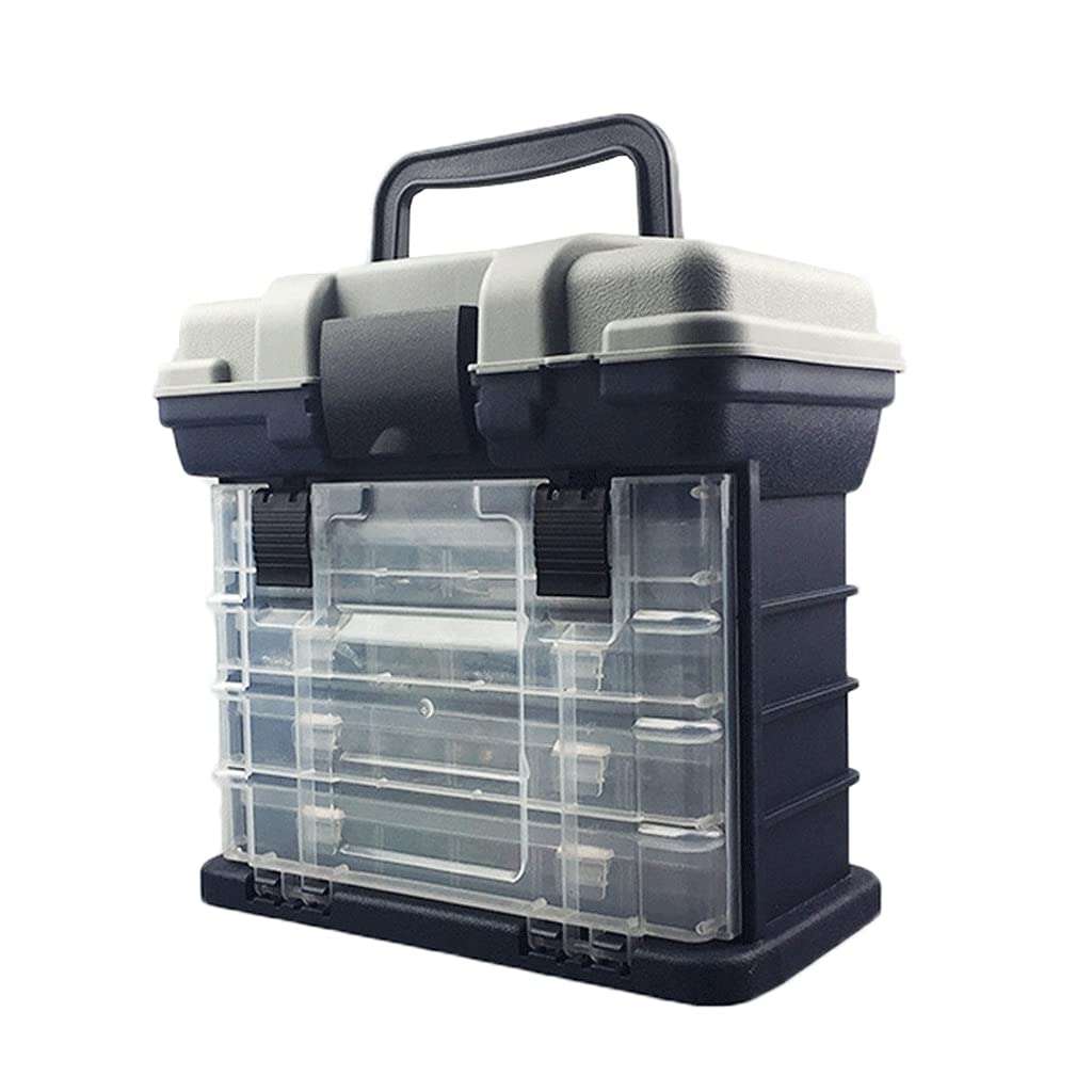 LMMDDP Outdoor Fishing Tackle Box Storage Box Tool Bait Storage Box with Fish Handle Large Box Capacity
