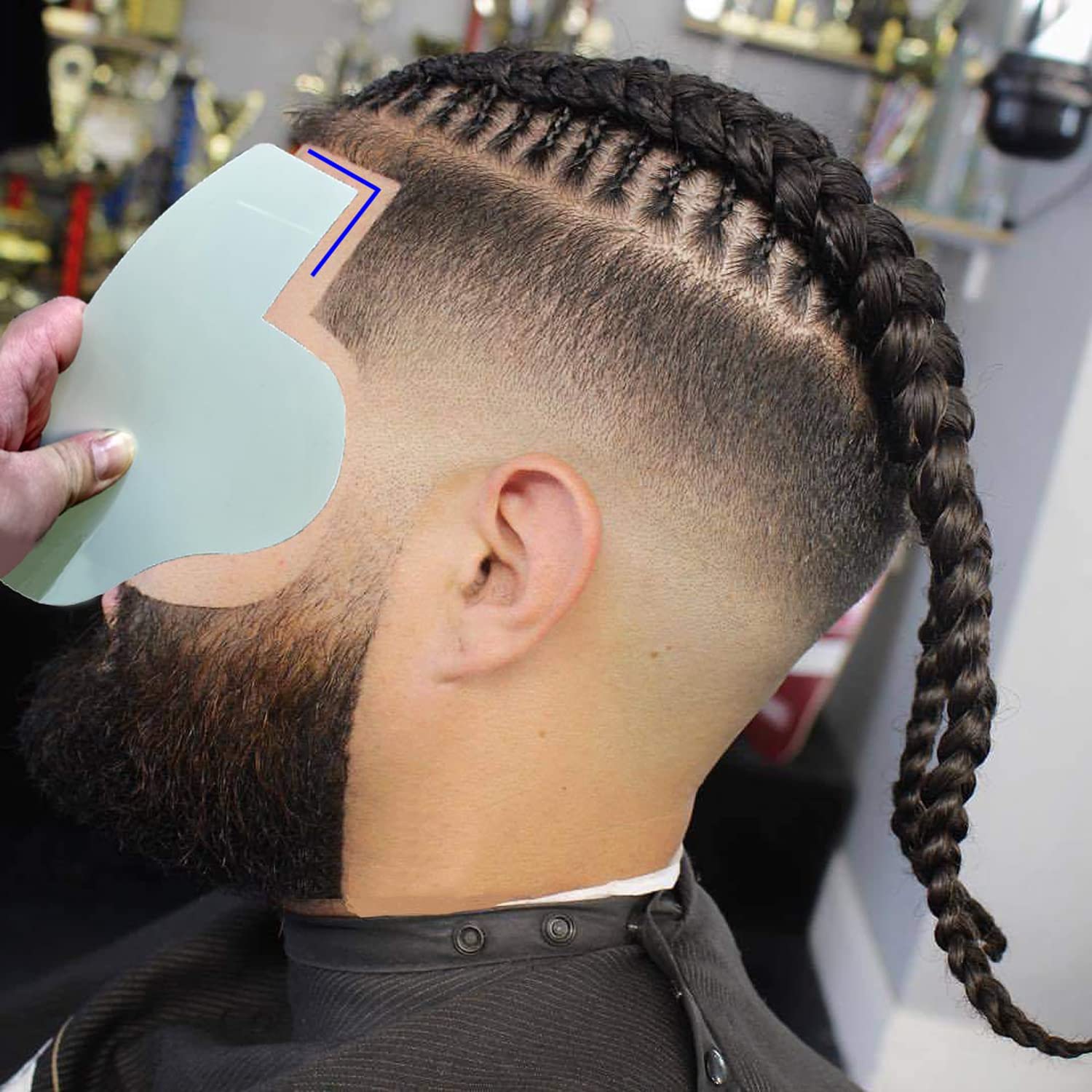 Multi-use Hairline Fill in Design Which is Adapted for Use as Different Types of Design Barber Designing, Art Design Clapboard Board Haircut Styling