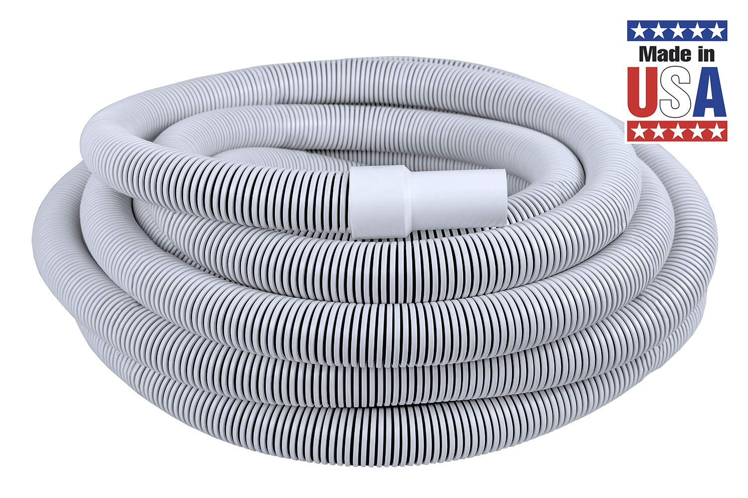 Poolmaster Commercial In-Ground Swimming Pool Vacuum Hose With Swivel Cuff, 1 1/2-Inch x 50-Foot