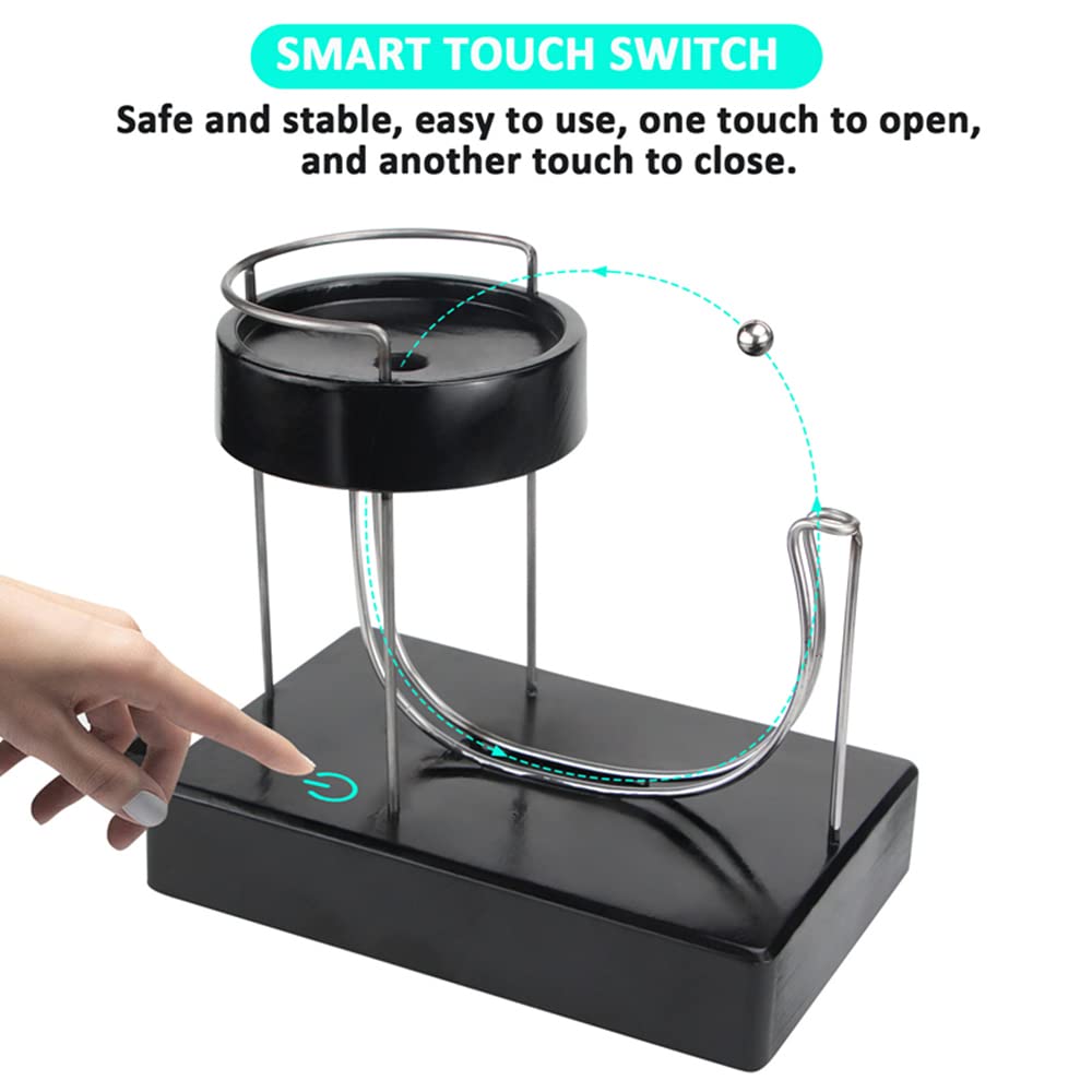 Kinetic Art Perpetual Motion Machine,Silence Physical Balance Kinetic Energy Model Swinging Levitating Ball, Decompression Cycle Ornaments, Children's Adult Art Craft Decoration,New Upgrade