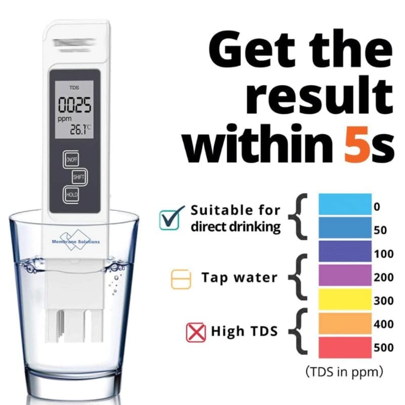 n/a Digital Water Quality Tester TDS EC Meter Range 0-9990 Multifunctional Water Purity Temperature Meter Temp PPM Tester