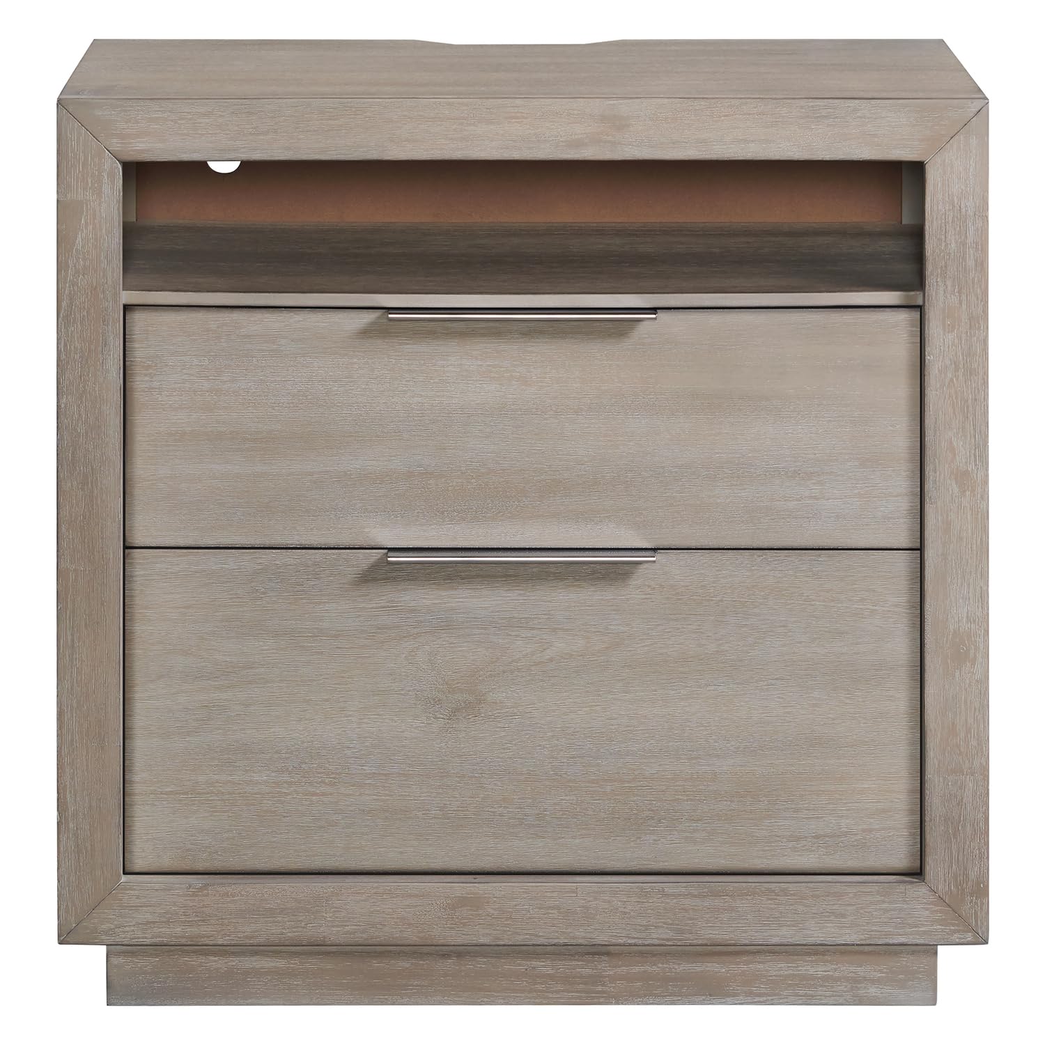 Picket House Furnishings Cadia 2-Drawer Nightstand with USB in Grey