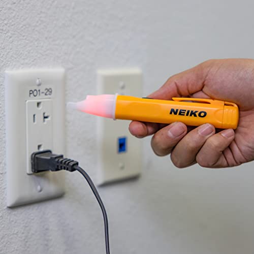 NEIKO 40524A Electrical Tester, 2 Pack, Non Contact Voltage Tester, AC Voltage Detector, 50/60Hz Circuits, Dual Range 12V-48V / 48V-1000V, Electric Tester Pen, Electricity Tester Tool, Audio & LED