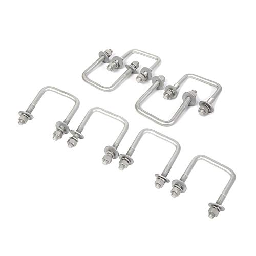 MEILIANJIA (8) Boat Trailer U-Bolt Galvanized Square 1/2" Dia x 3 1/16" x4 5/16"