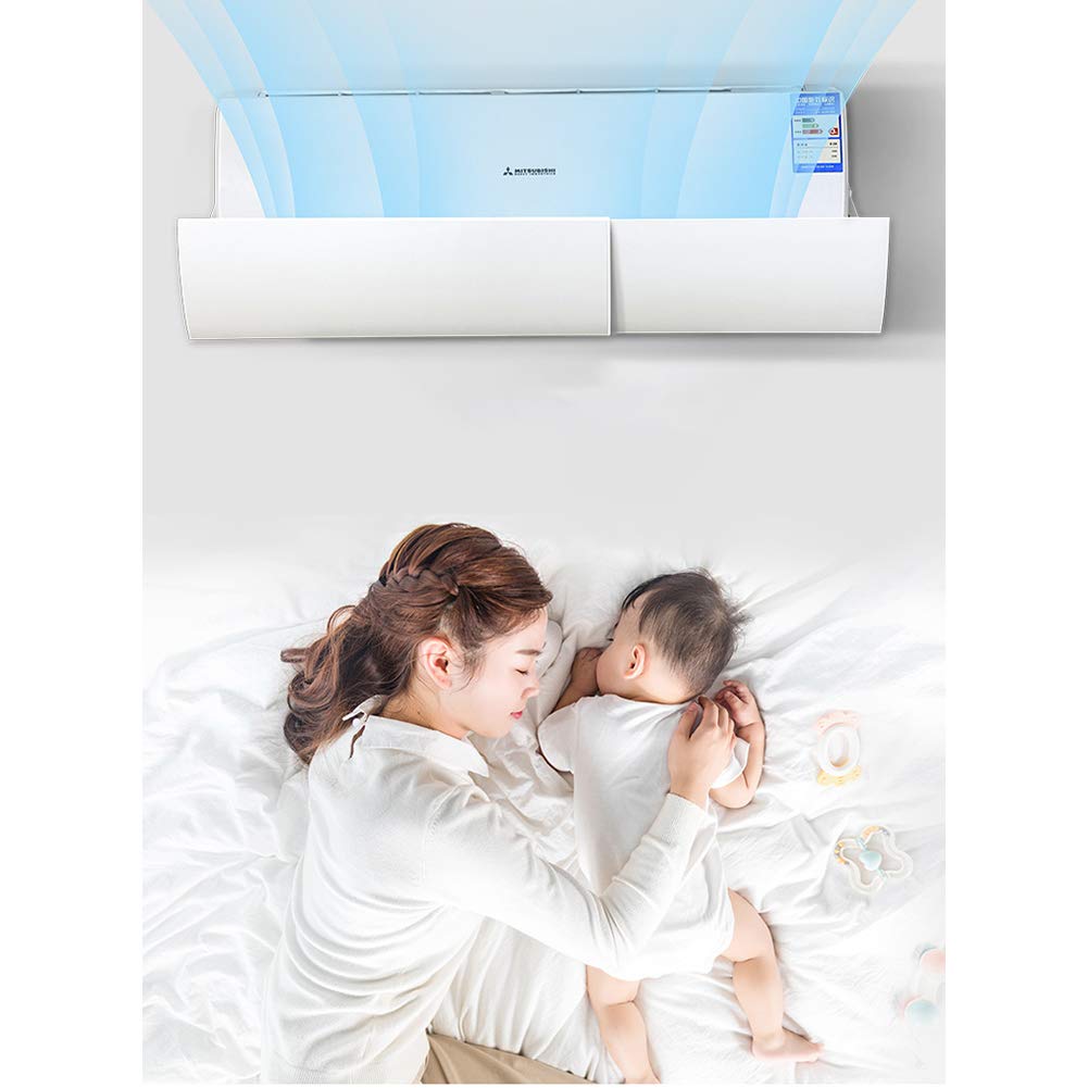 LIZHOUMIL Air Conditioning Universal Wind Deflector Cover Snap Installation Retractable Air Conditioner Air Deflector Anti Direct Blowing Air Conditioner Shield Wind Deflector Baffle for Baby Glossy