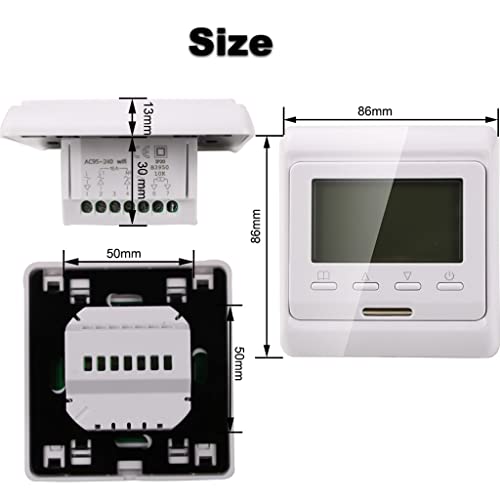 LNYHLXS Programming Thermostat Electric Heating Digital Display Intelligent Temperature Controller