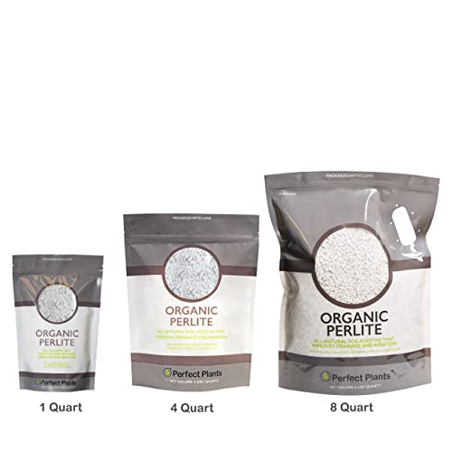 Organic Perlite by Perfect Plants — Add to Soil for Indoor & Outdoor Container Plants for Drainage Management and Enhanced Growth (8qts.)