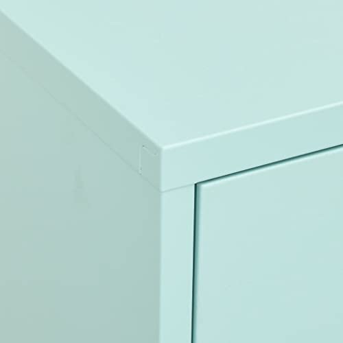 QZZCED Storage Cabinet with Doors, Console Table Sideboard Buffet Cabinet with Storage, for Living Room, Dining Room, Entryway, Kitchen,Mint 31.5"x13.8"x40" Steel