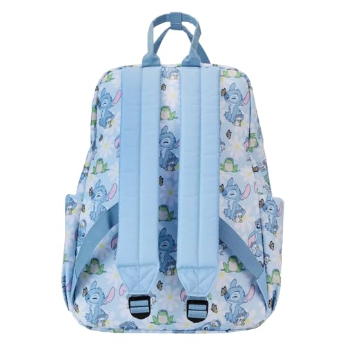 Loungefly Disney Lilo and Stitch Springtime Stitch Allover Print Full-Size Nylon Backpack