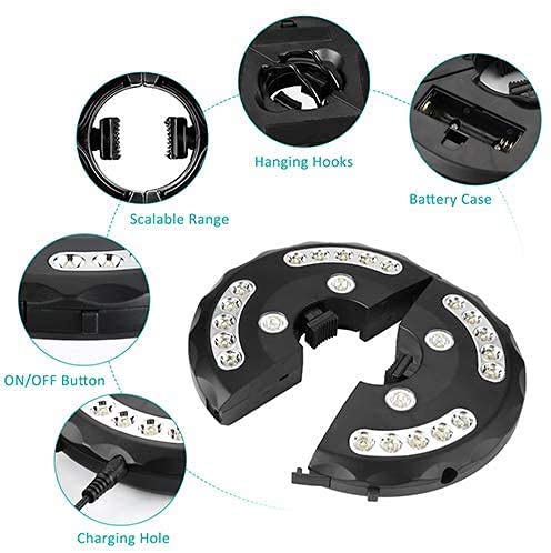 Patio Umbrella Light Warm White 3 Lighting Modes Cordless 24 LED Lights,4 AA Battery Operated Umbrella Pole Light for Patio Umbrellas Camping Tents or Outdoor Use