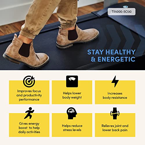 LifeSpan Fitness – Omni Console Under Desk Walking Pad Treadmill for Home Workout & Office Use, Whisper Quiet Under Table Treadmill, 0.4 to 4.0 mph Portable Treadmill (TR5000SC130-Combo, Omni Console)