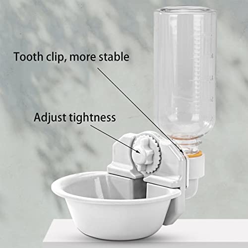 Rabbit Water Bottle,17oz Hanging Water Fountain Automatic Dispenser Water Feeder Bowl Detachable No Leak for Bunny Chinchilla Guinea Pig Hedgehog Hamsters Ferret Small Animal