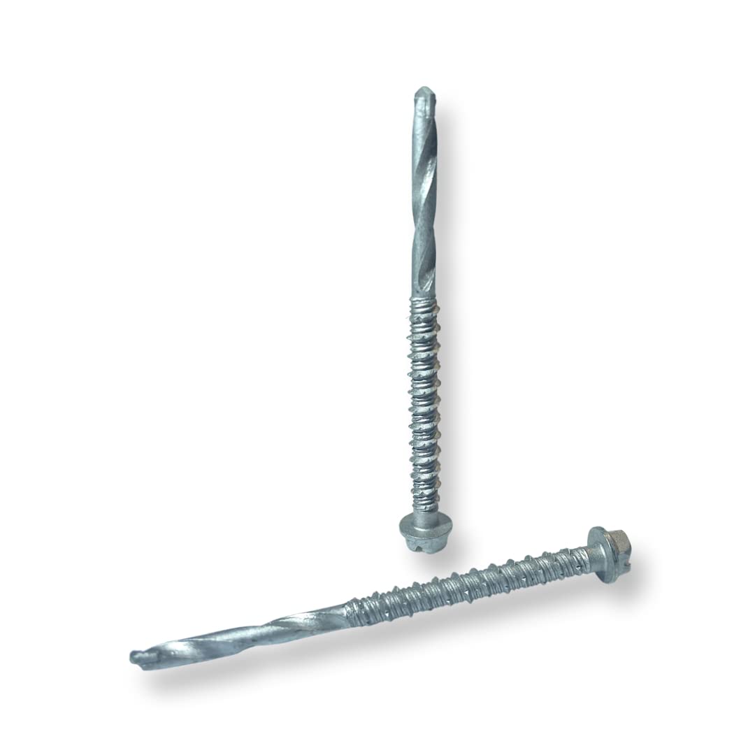 MasTek Self-Drilling Concrete Screws 1/4 x 3" Steel Tungsten Carbide Tip (15PK)
