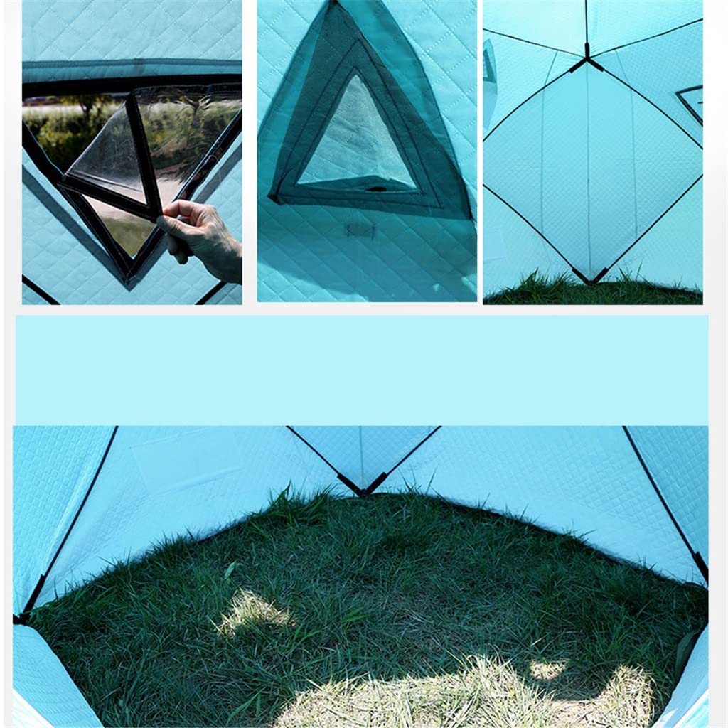 LMMDDP 3-4 People Winter Fishing Tent Thickened Winter Tent Cotton Ice Tent Windproof Automatic Tent Winter Fishing Camping
