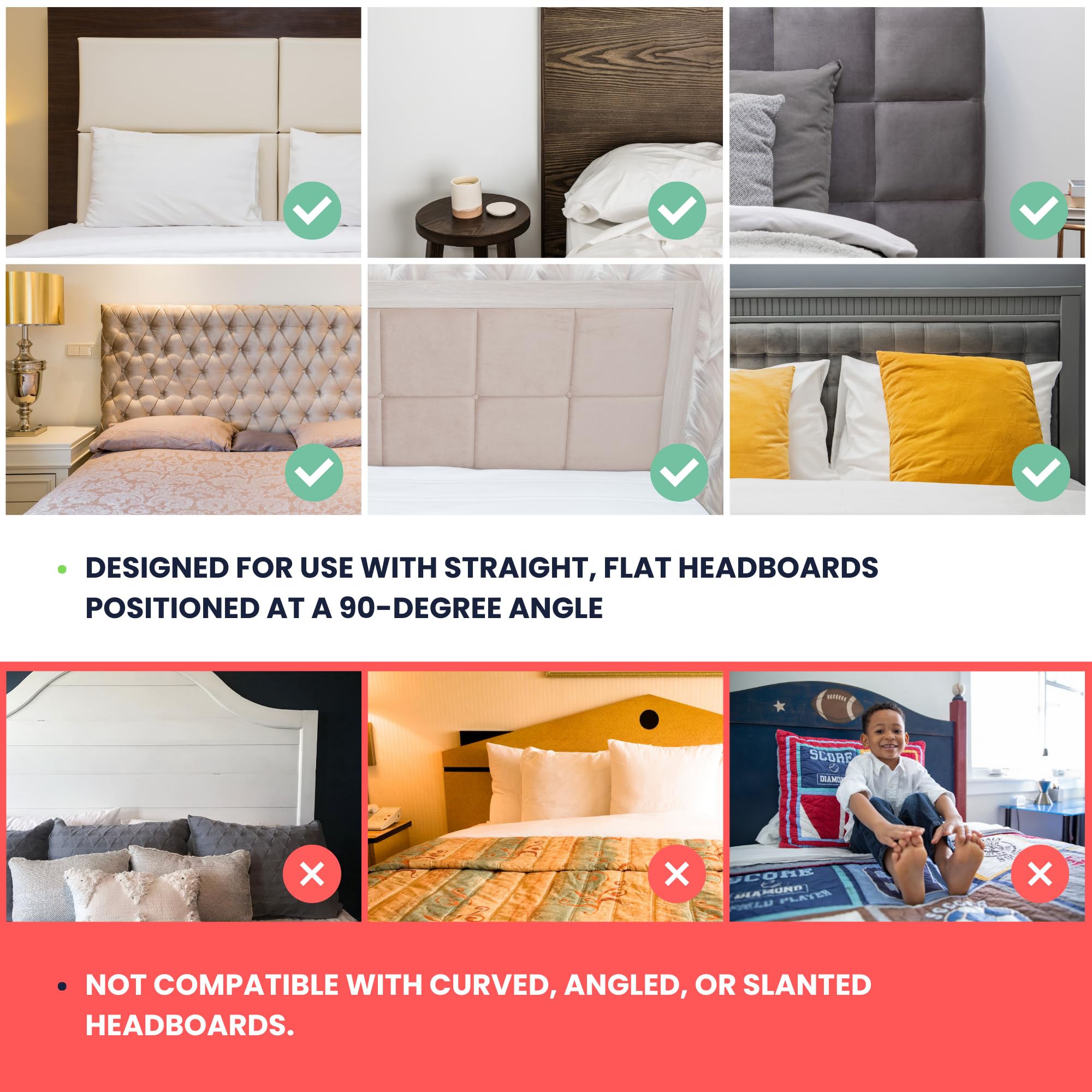 No-Screws Bed Headboard Shelf Attachment - METAL Twin, King, Queen Headboard Shelf - Renter Friendly Over Bed Storage Shelf for Bed - Dorm Headboard Shelf - Headboard Shelf King Headboard Shelf Queen