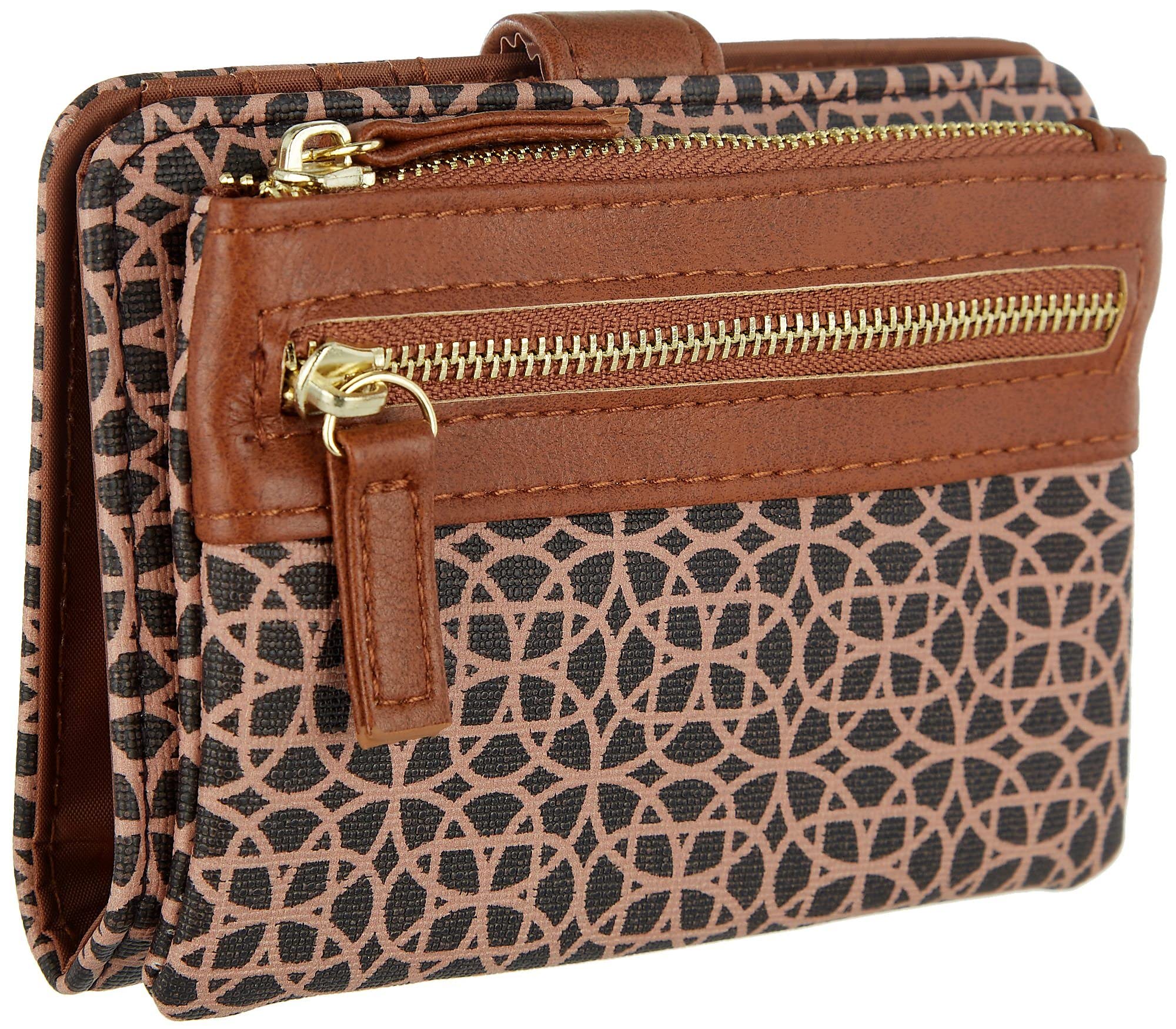 Mundi Campbell Ring Bridgehampton Vegan Leather Wallet One Size Brown multi