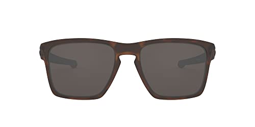 Oakley Men's OO9341 Sliver XL Rectangular Sunglasses, Matte Brown Tortoise/Warm Grey, 57 mm