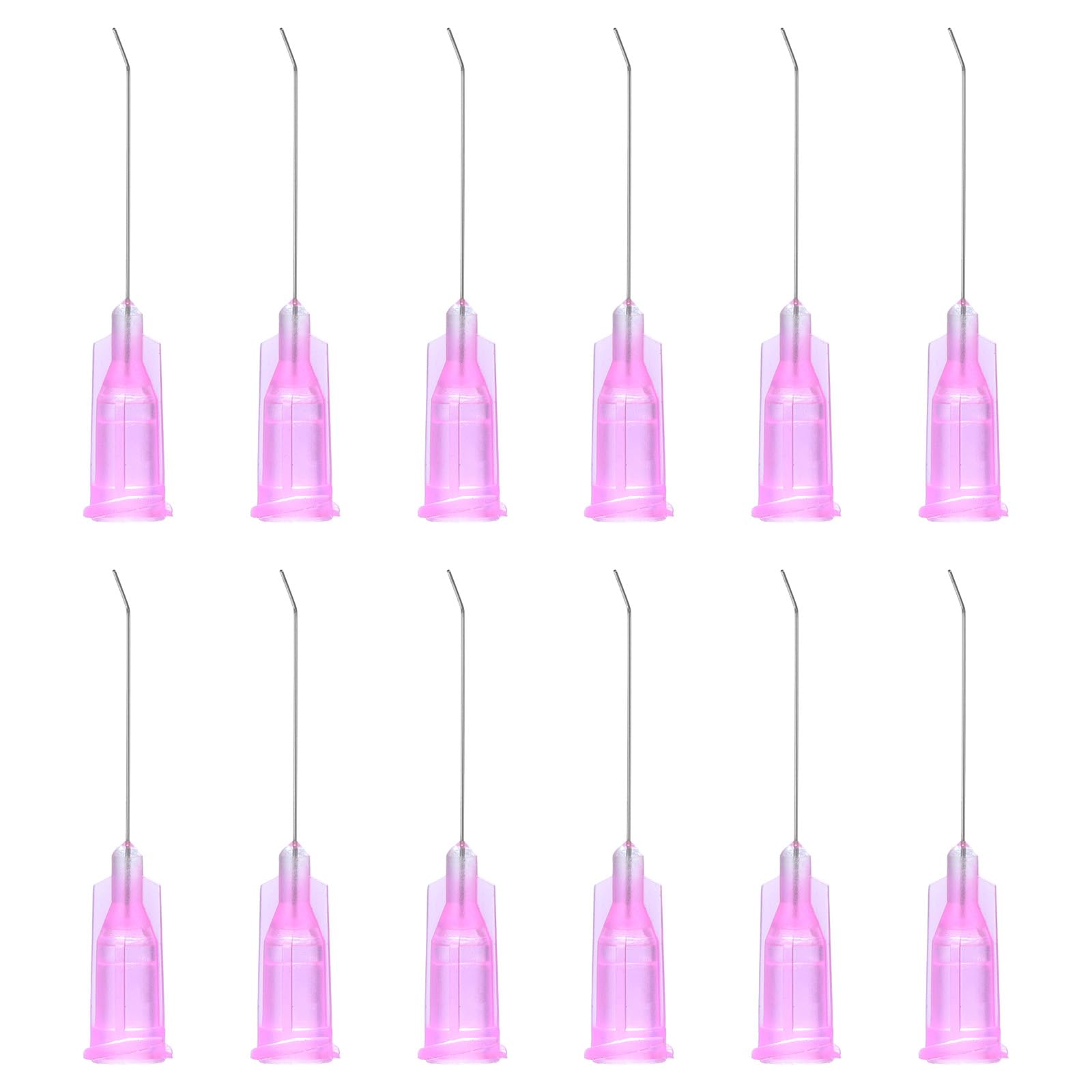 PATIKIL Blunt Tip Dispensing Needles 30G, 12 Pcs 1 Inch Industrial Liquid Dispenser Needle with Lure Lock for Refilling Liquid Ink Adhesive Glue, Purple