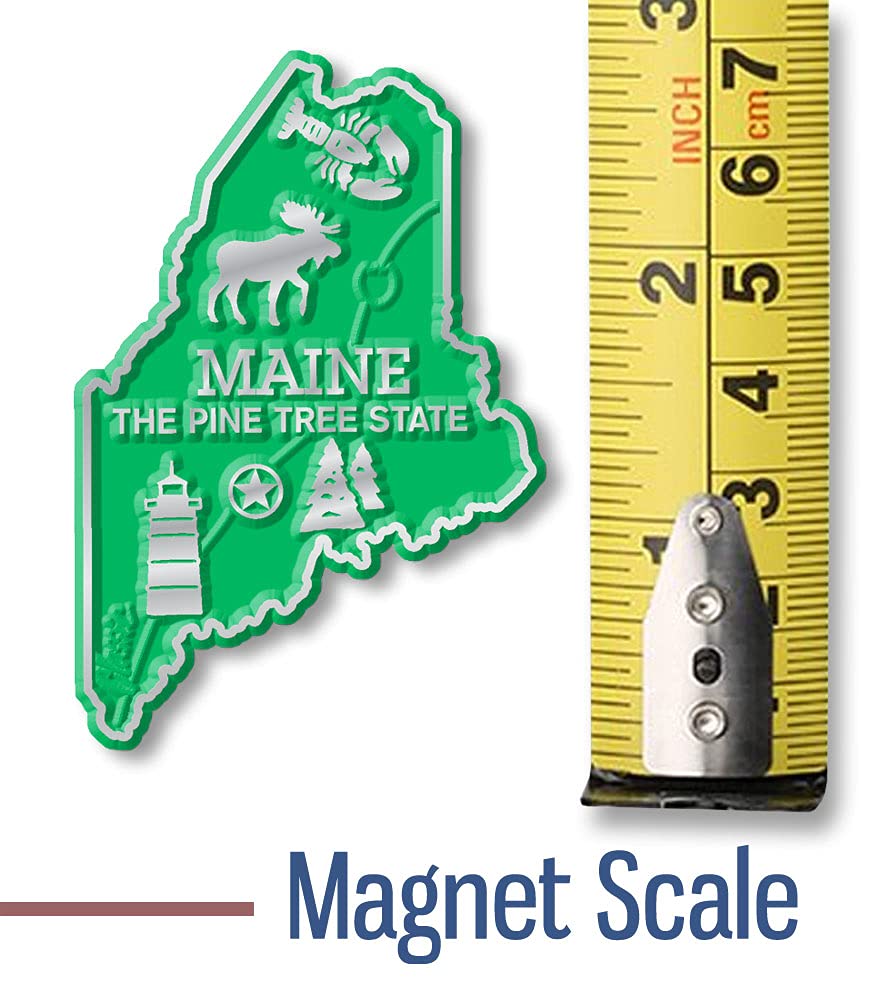 Maine Small State Magnet by Classic Magnets, 1.8" x 2.6", Collectible Souvenirs Made in The USA