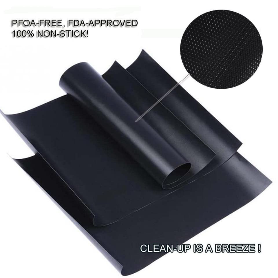 Large Oven Liners,5 PACK Heavy Duty Teflon Oven Liners,BBQ Grill Mats for Bottom of Oven for Gas, Electric and Fan Assisted Ovens,Baking Mat, Oven Protector Sheets,Reusable