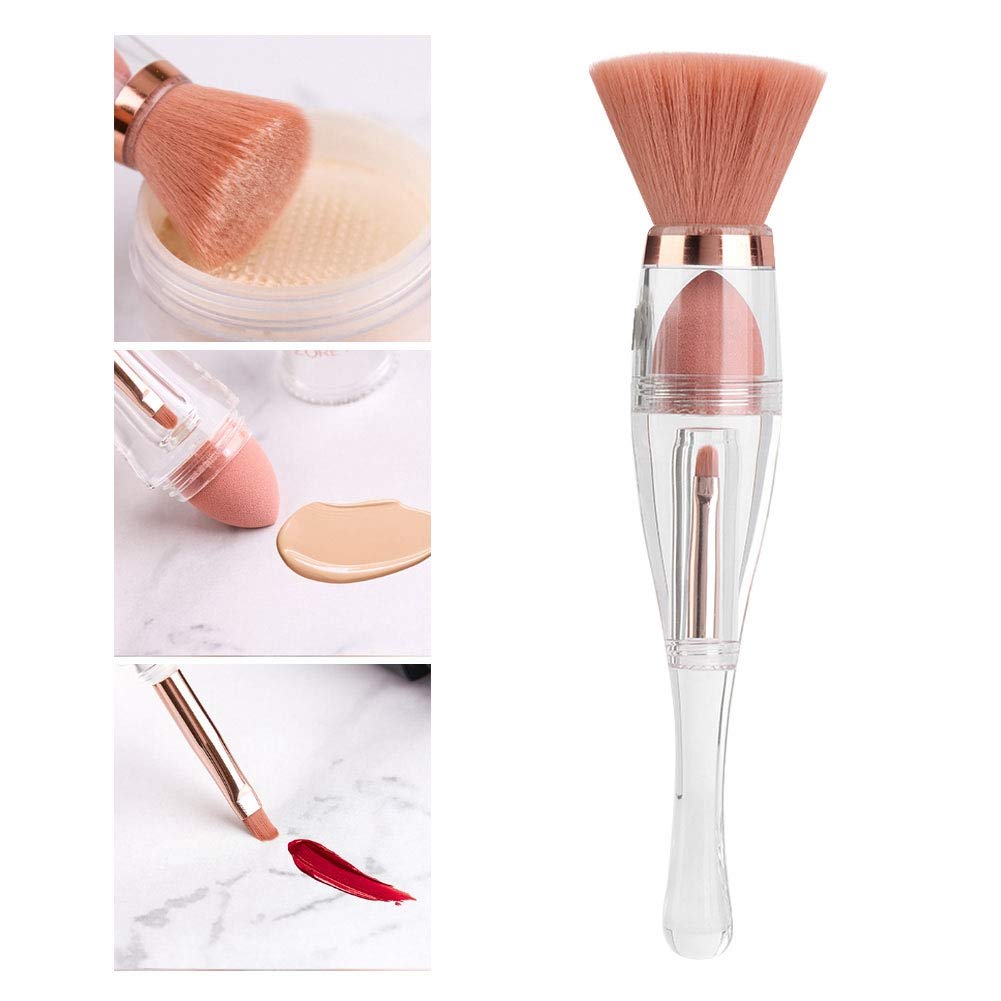 makeup brush makeup brush set makeup blending brus,Makeup Brush 3 in 1 Multi-functional Cosmetic Brush for Foundation Powder Concealer Eye Lip Beauty Tool for Beginners & Makeup Artist