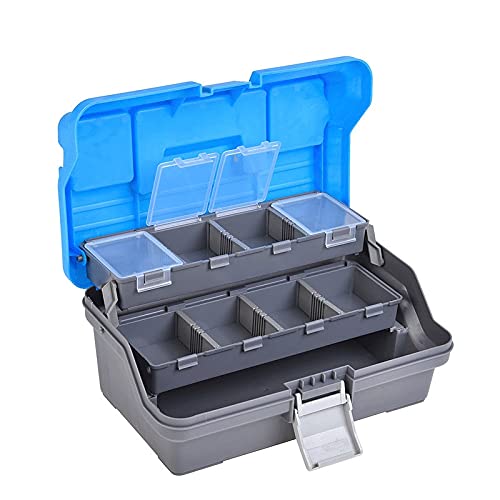 LMMDDP Waterproof 3-layer Fishing Tackle Box Storage Box Portable Fishing Tackle Strong Corrosion Resistant Storage Box