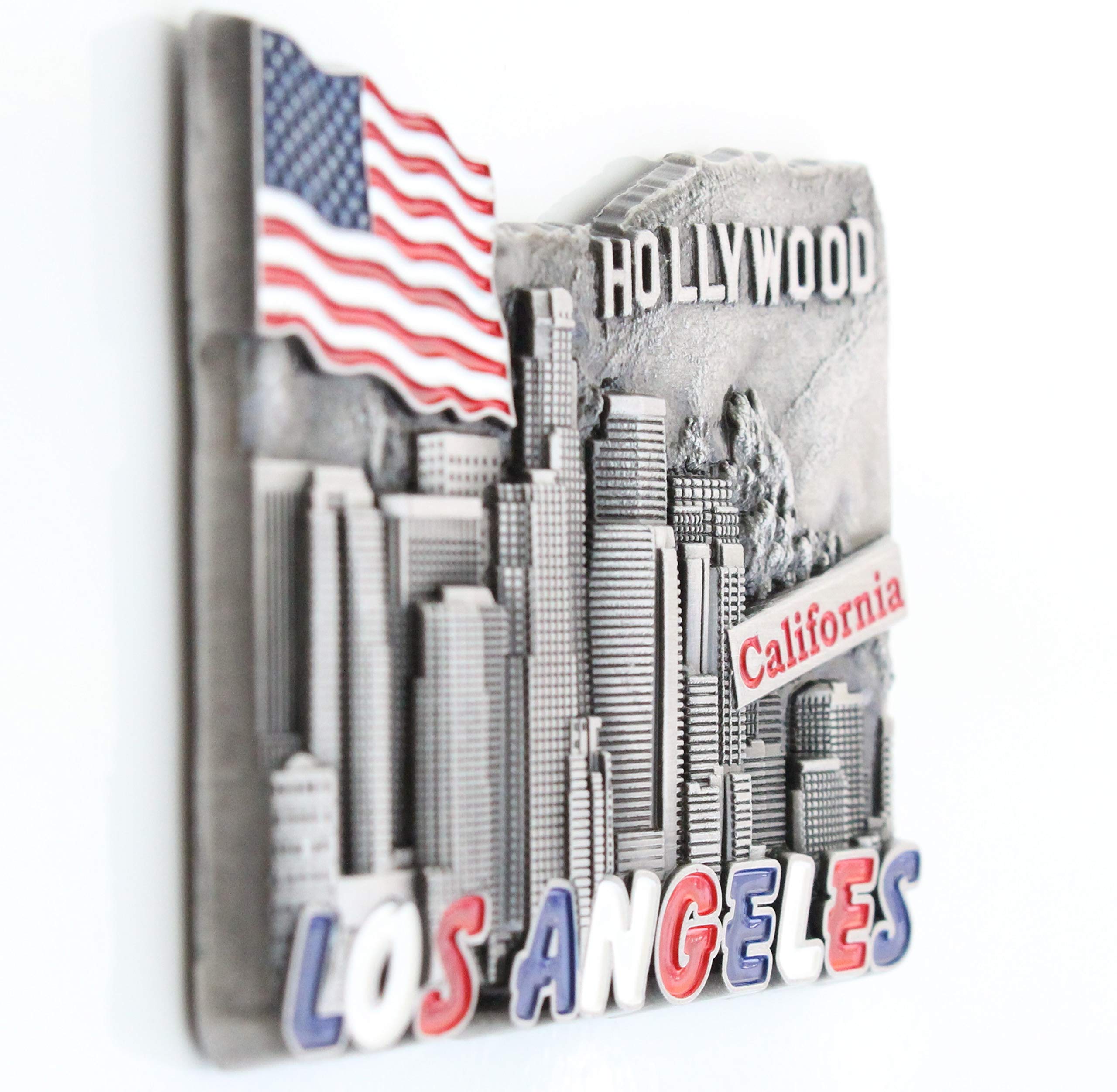 Los Angeles Metal Magnet Unique Design Home Kitchen Decorative Travel Holiday Souvenir Gift, Stick Up Your Lists, Photos on Your Refrigerator