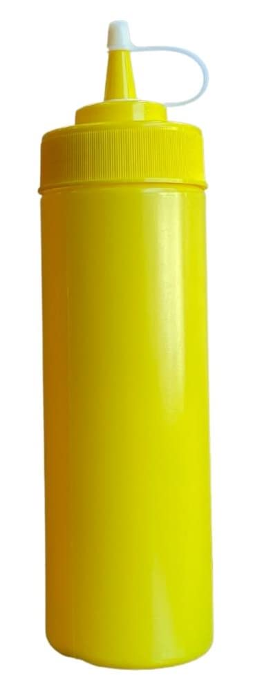 Ketchup and Mustard Squeeze Bottle Dispenser Set 12-Ounce Each For BBQ, Picnics and Home Use - With Caps