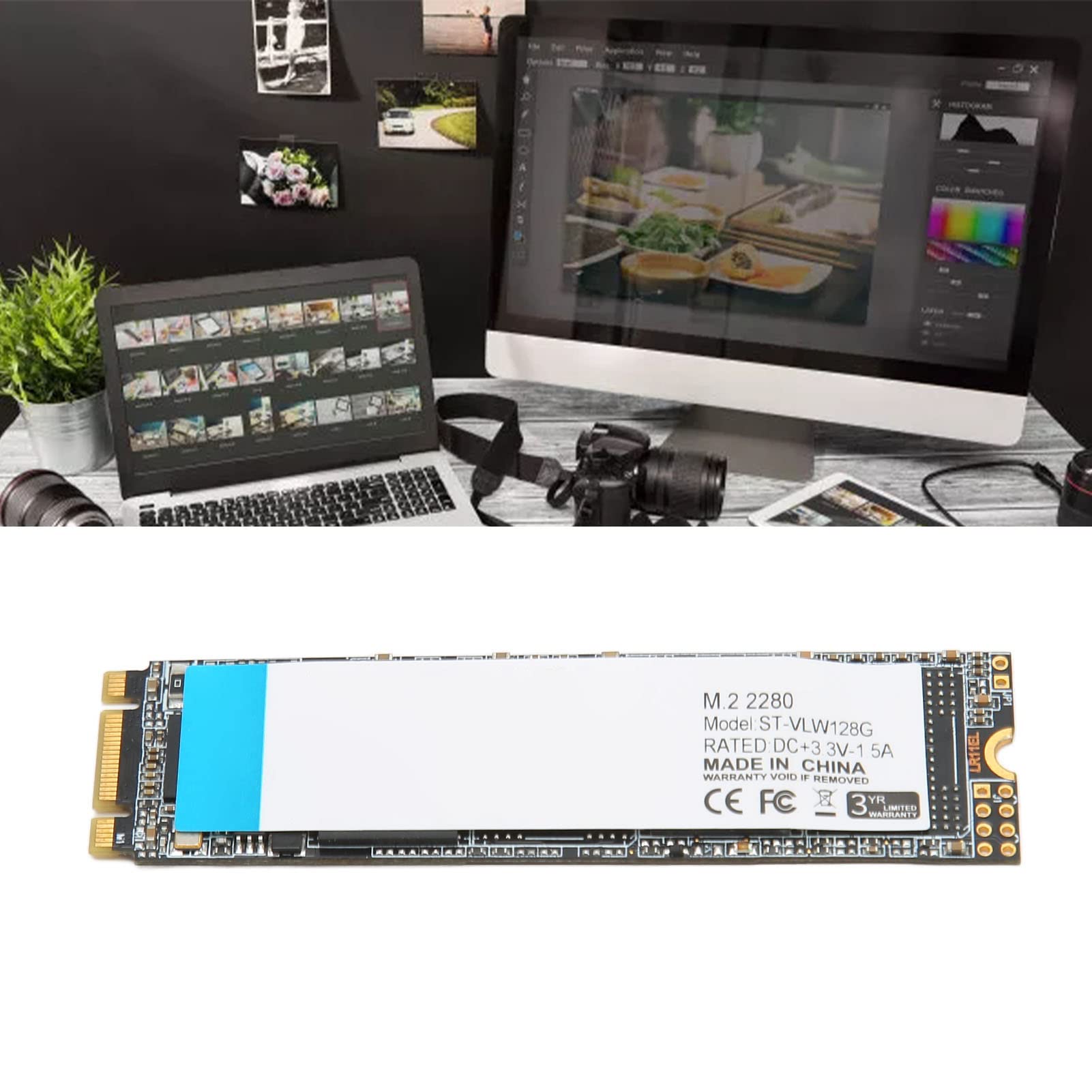 Naroote Computer SSD, 500MBS Reading M.2 2280 Internal Gaming SSD 3D TLC NAND 450MBS Writing for Laptop (512GB)