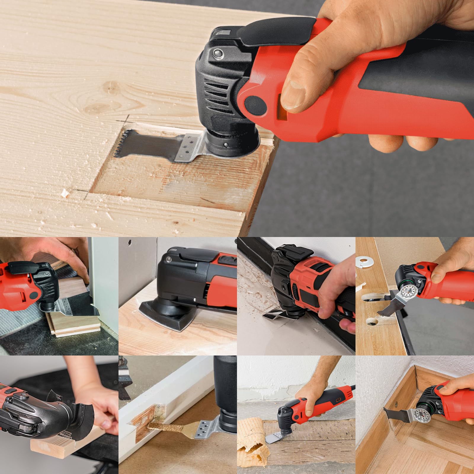 Revvstark 130 PCS Oscillating Saw Blades Set, Arc Edge Multitool Blades for Cutting Wood/Metal/Plastic with Sandpaper, Quick Release Design Compatible with Dremel, Dewalt, Craftsman, Ryobi, Milwaukee